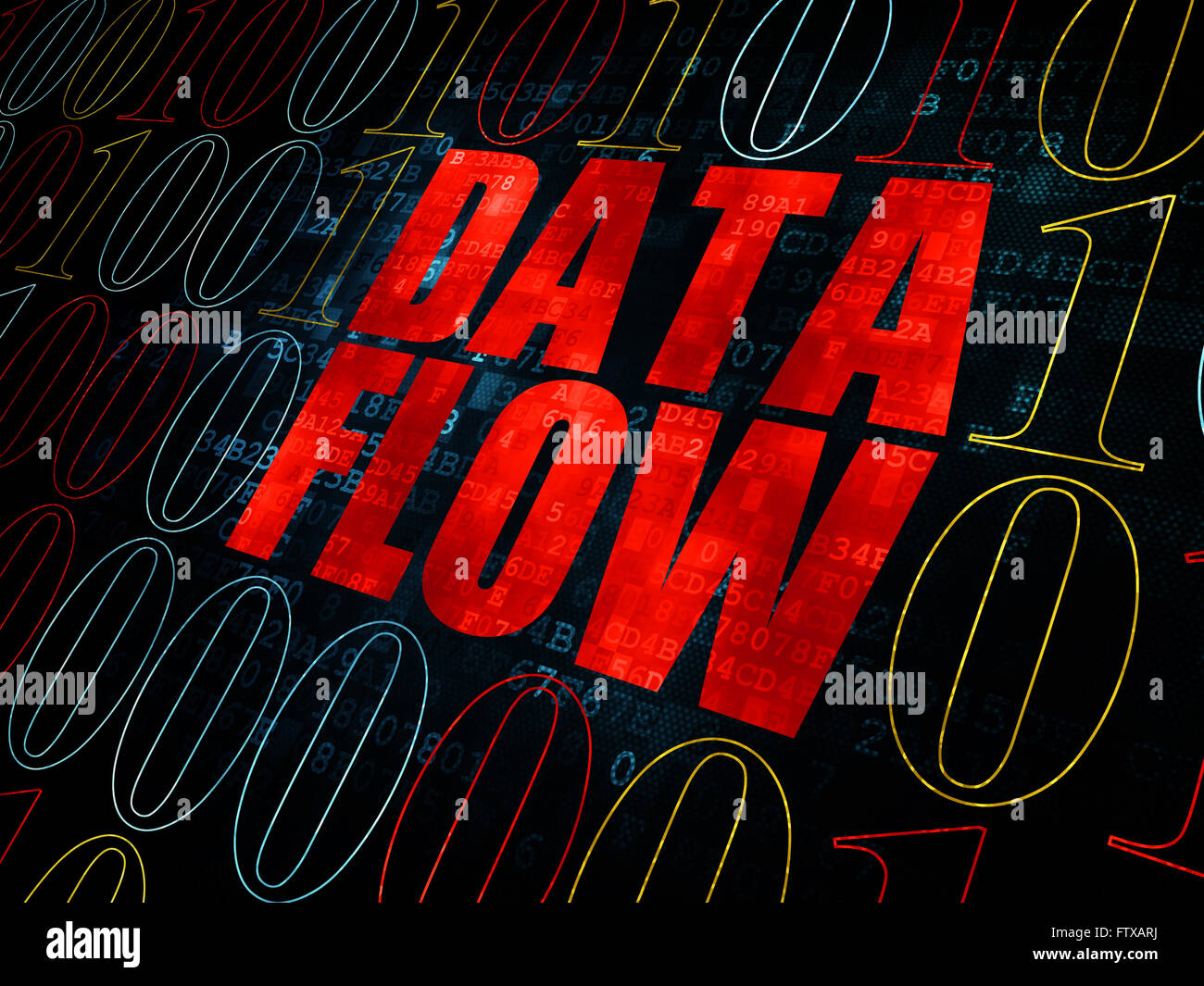 Information concept: Data Flow on Digital background Stock Photo - Alamy