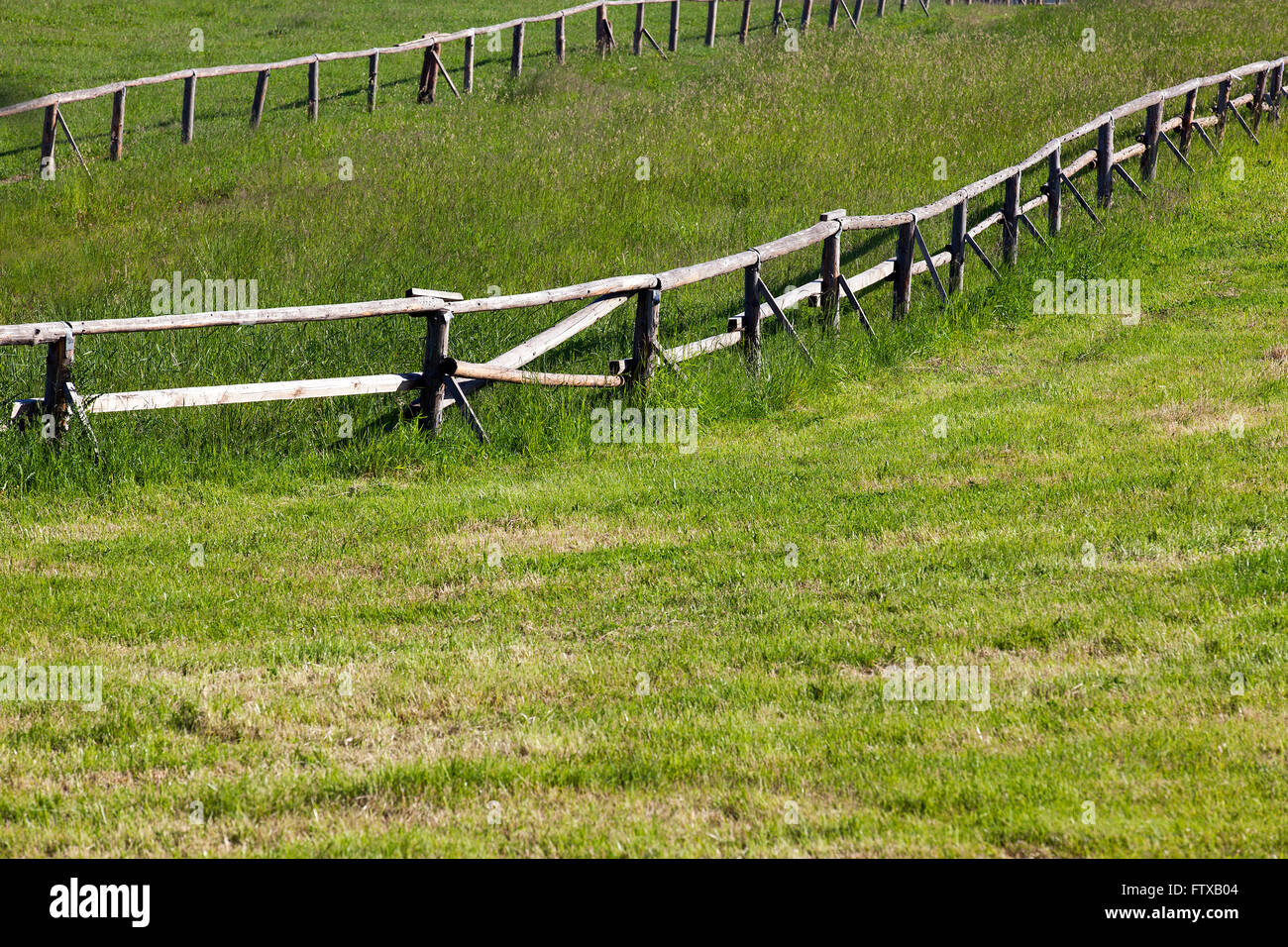 wooden fence on the farm Stock Photo - Alamy