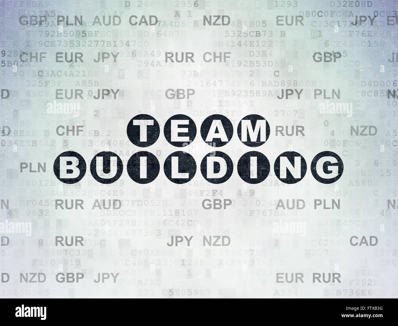 Finance concept: Team Building on Digital Paper background Stock Photo ...