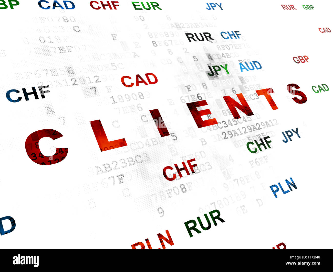 Finance concept: Clients on Digital background Stock Photo - Alamy