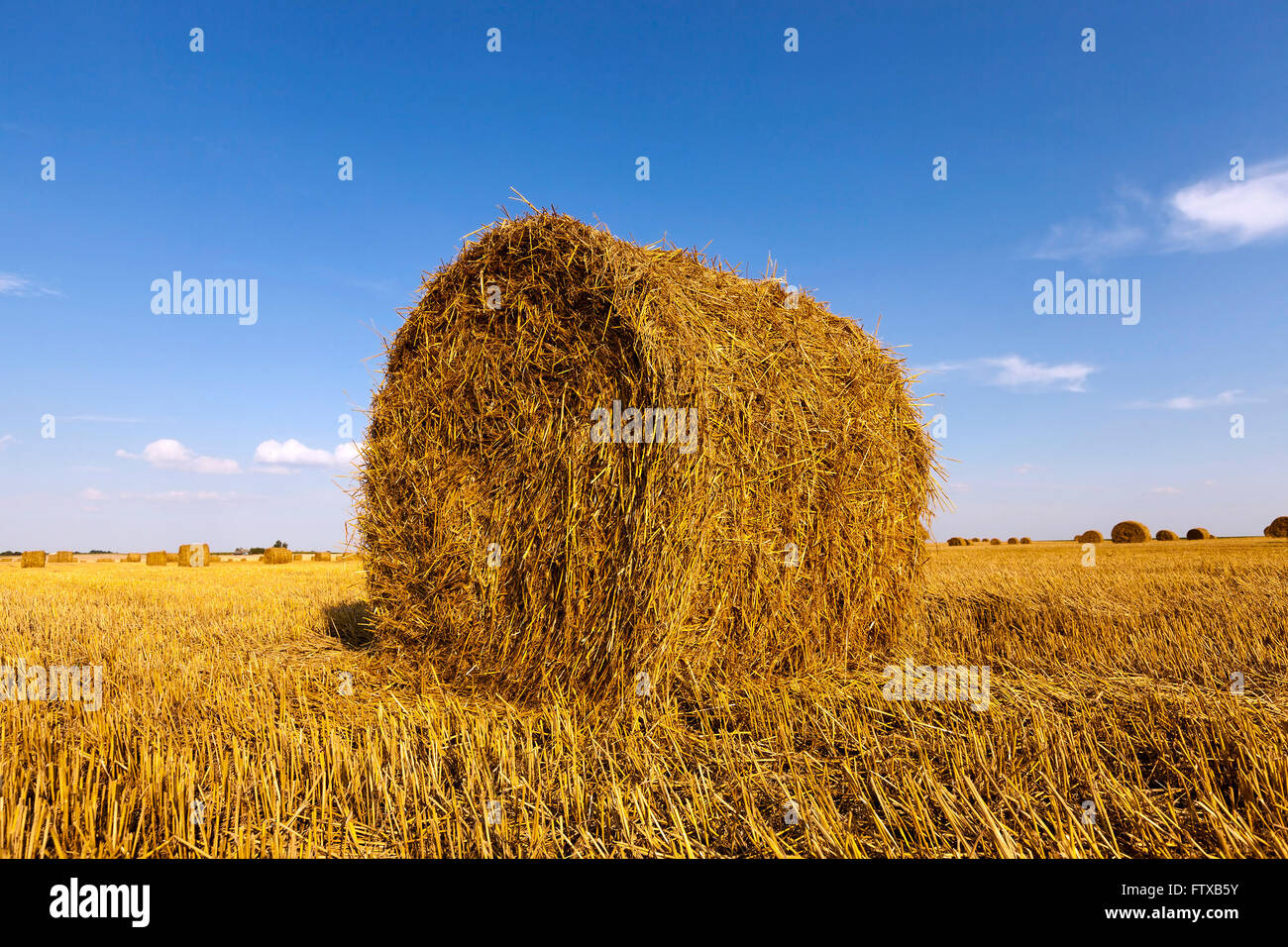 Stack of straw Stock Photo - Alamy