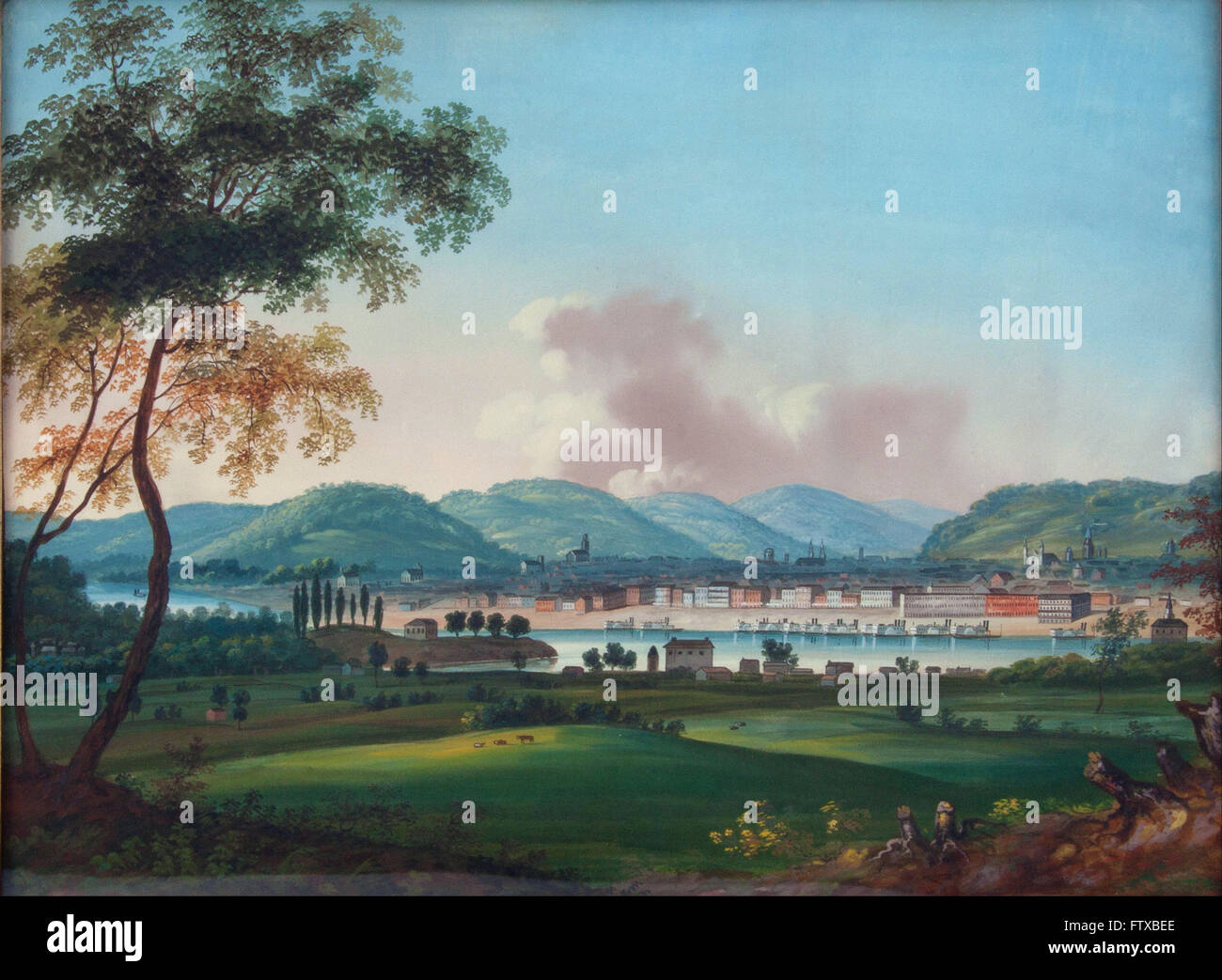 John Caspar Wild - Cincinnati From Behind Newport Barracks - Cincinnati ...