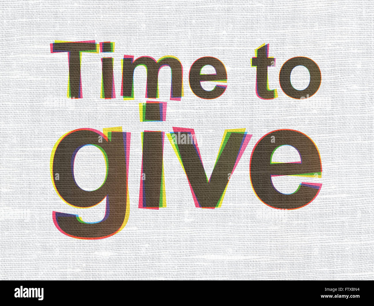 Time concept: Time To Give on fabric texture background Stock Photo - Alamy