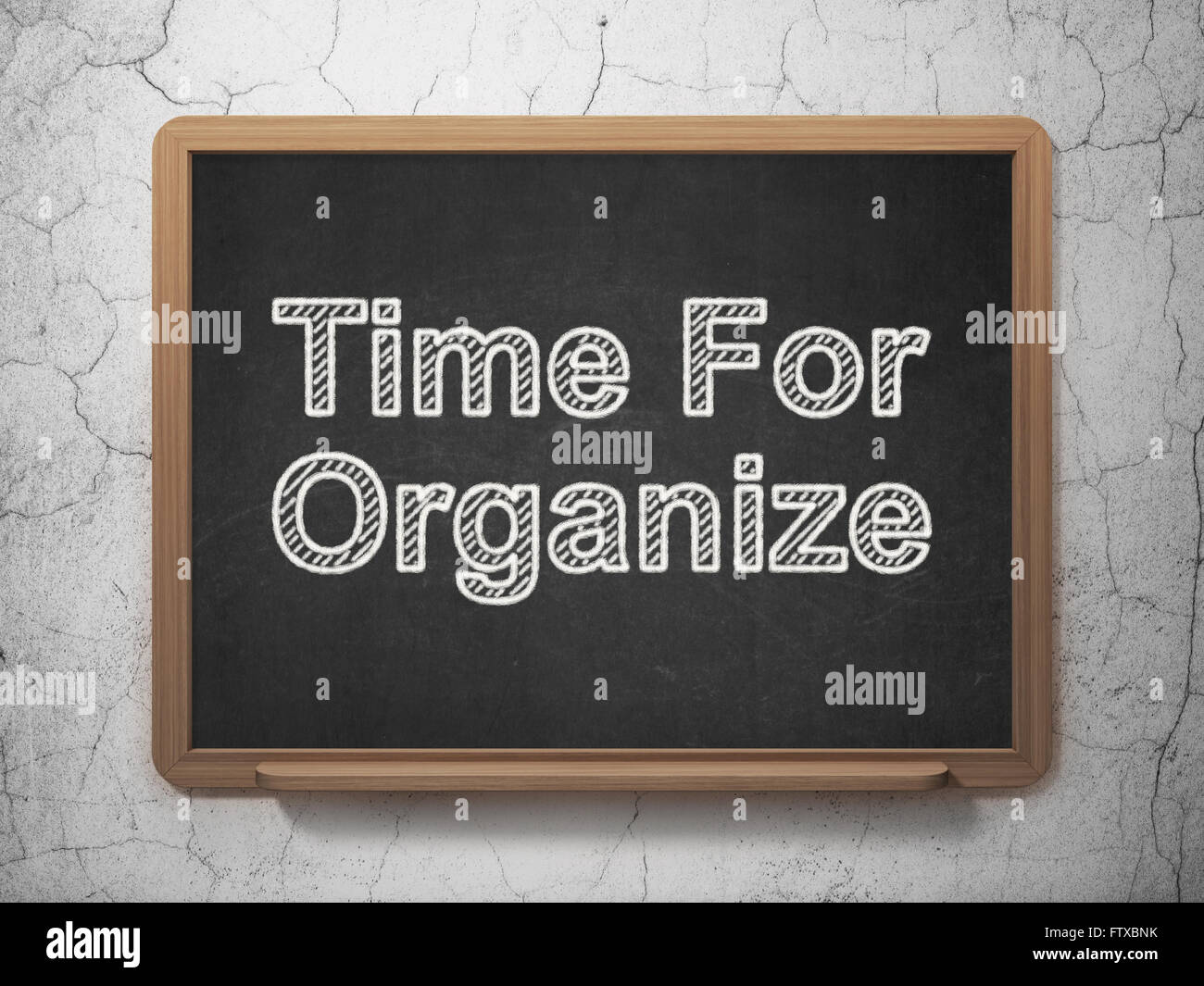 Timeline concept: Time For Organize on chalkboard background Stock ...