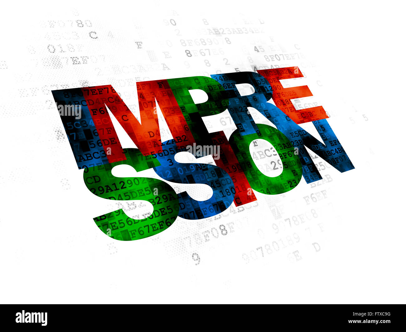 Marketing concept: Impression on Digital background Stock Photo - Alamy