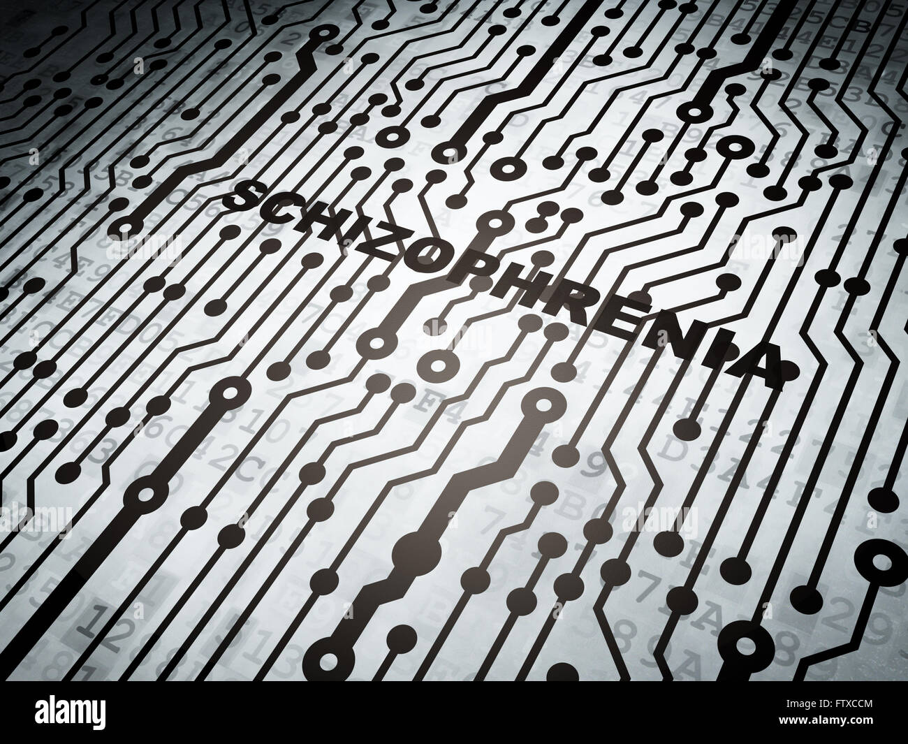 Health concept: circuit board with Schizophrenia Stock Photo - Alamy