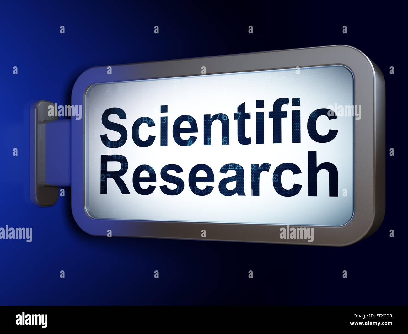 Science concept: Scientific Research on billboard background Stock ...