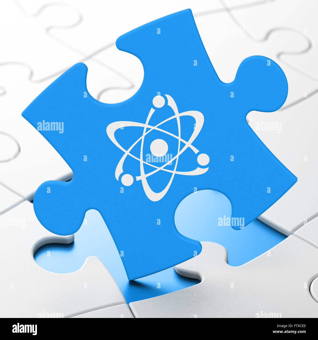 Science concept: Molecule on puzzle background Stock Photo - Alamy