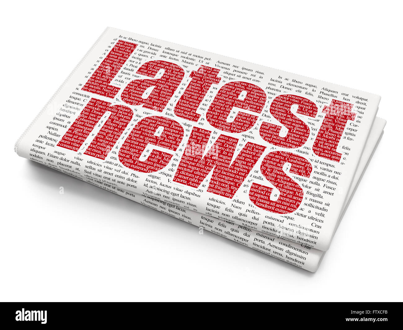 News concept: Latest News on Newspaper background Stock Photo - Alamy