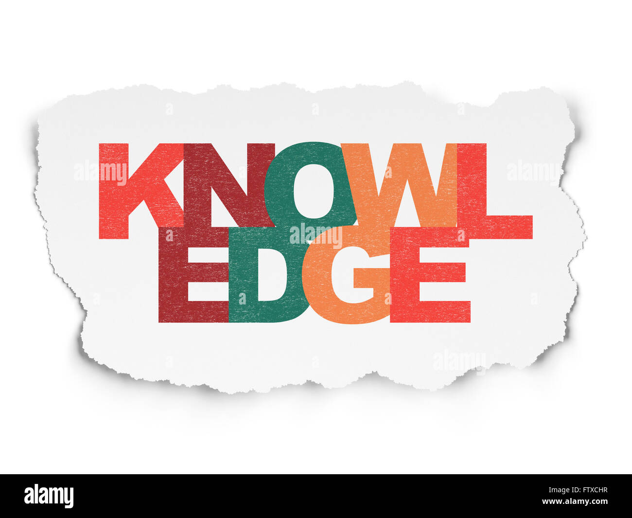 Education concept: Knowledge on Torn Paper background Stock Photo - Alamy