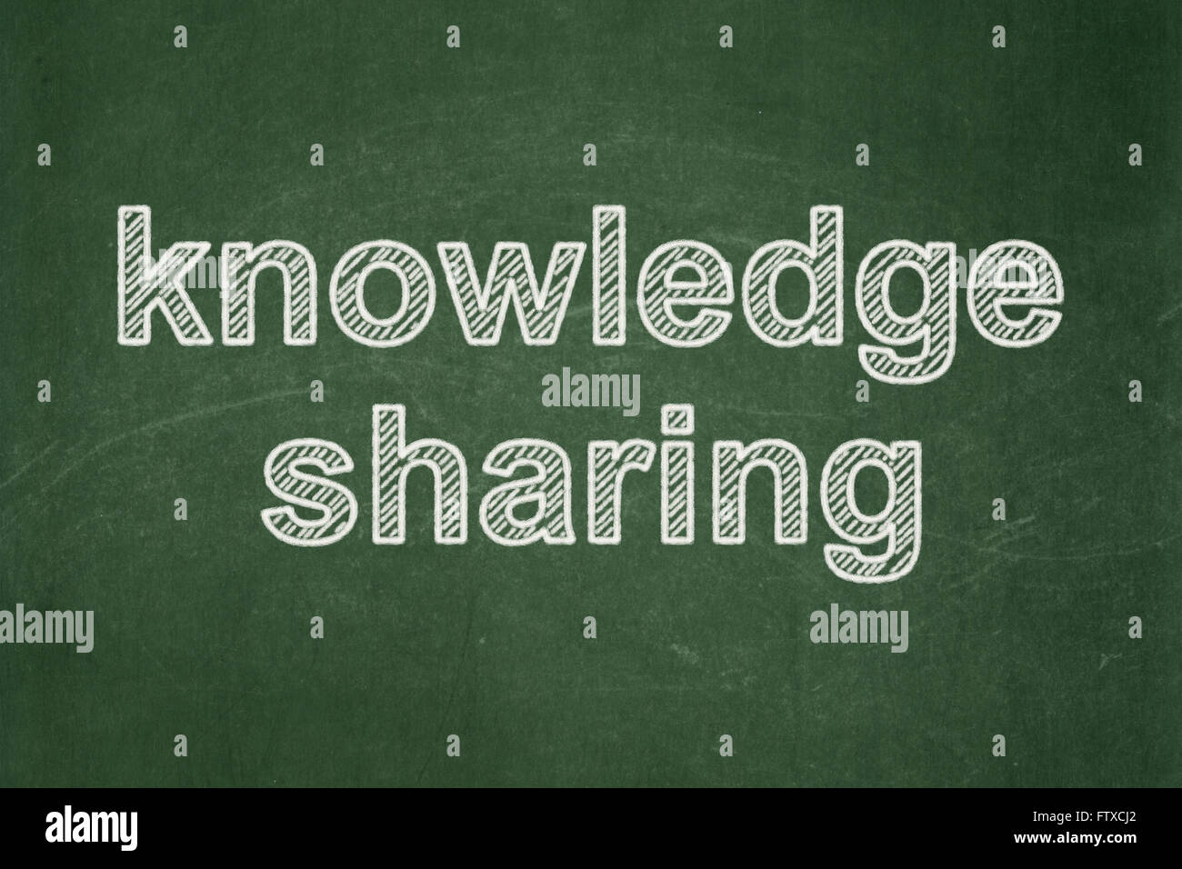 Learning concept: Knowledge Sharing on chalkboard background Stock ...