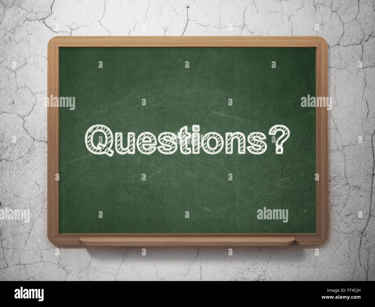 Learning concept: Questions? on chalkboard background Stock Photo - Alamy