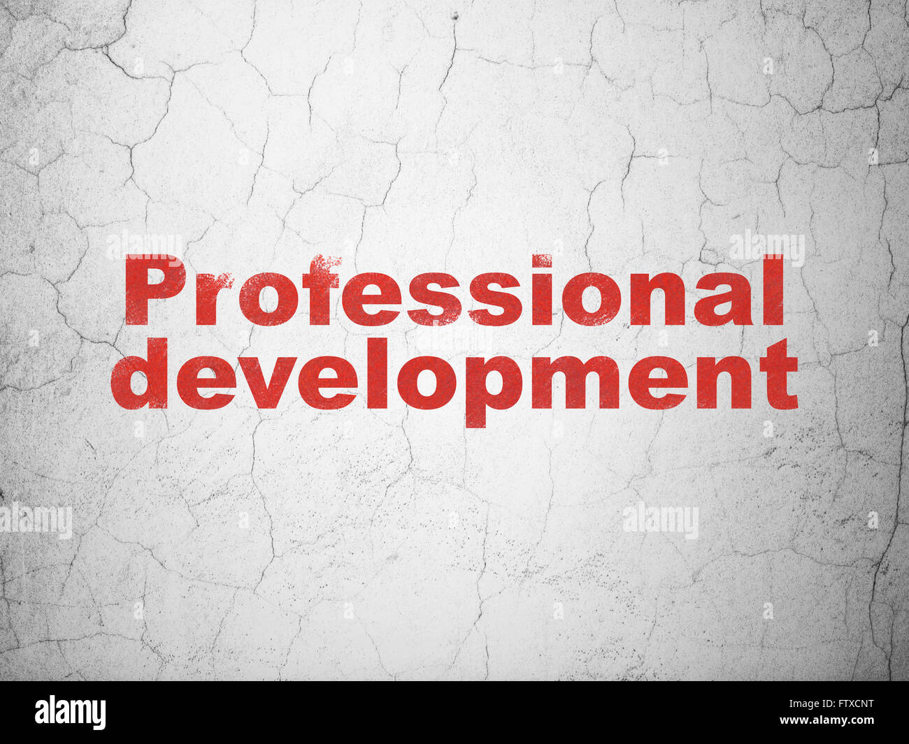Learning concept: Professional Development on wall background Stock ...