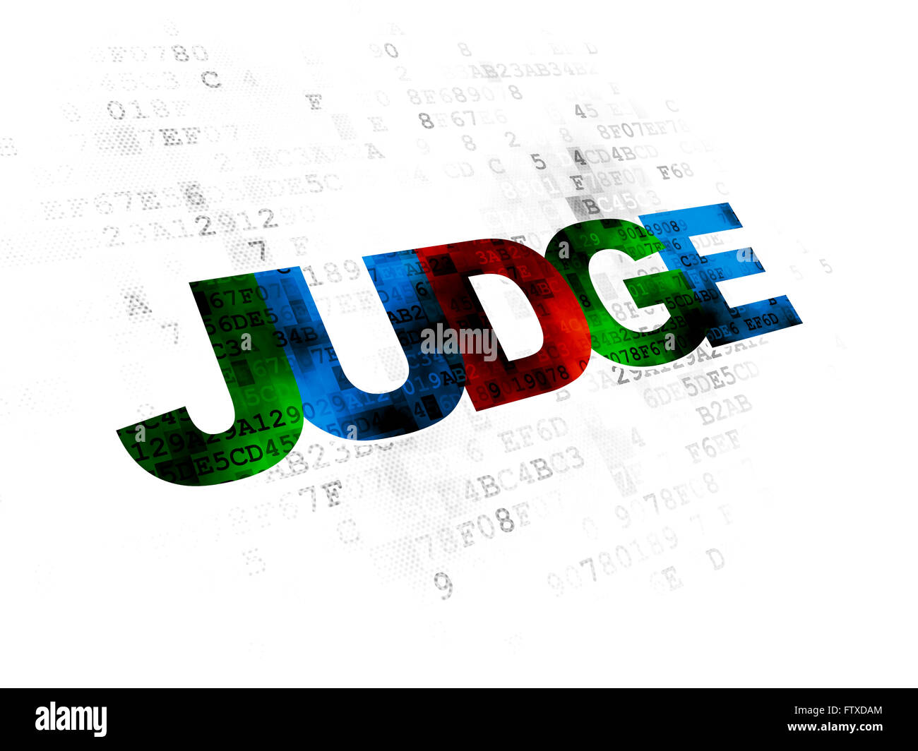 Law concept: Judge on Digital background Stock Photo - Alamy