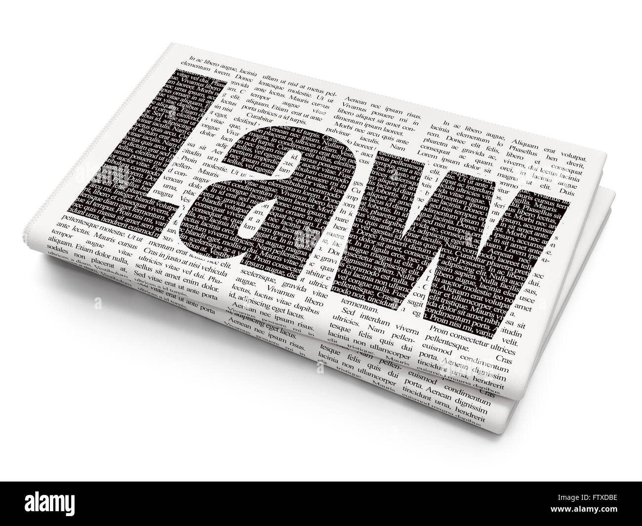Law concept: Law on Newspaper background Stock Photo - Alamy