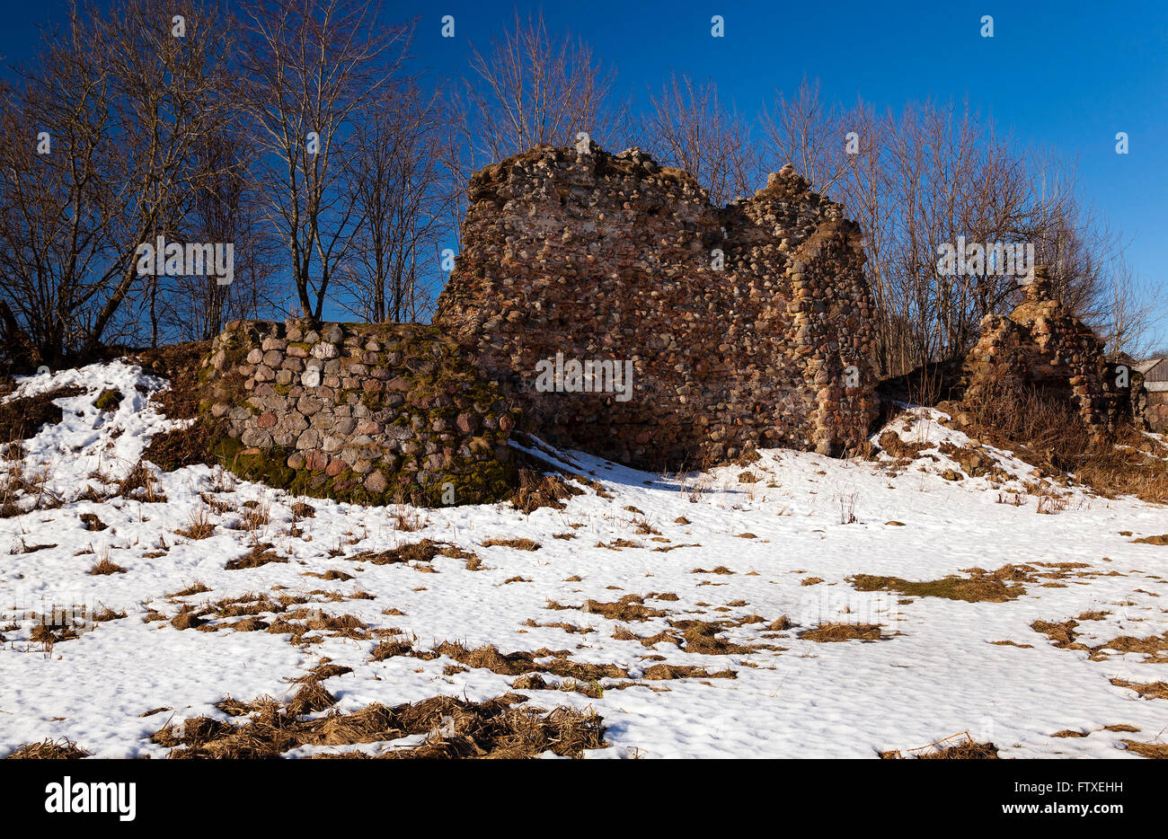 ruins, Belarus , Winter Stock Photo - Alamy