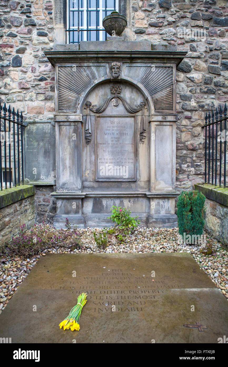 EDINBURGH, SCOTLAND - MARCH 12TH 2016: The grave of famous Scotsman ...