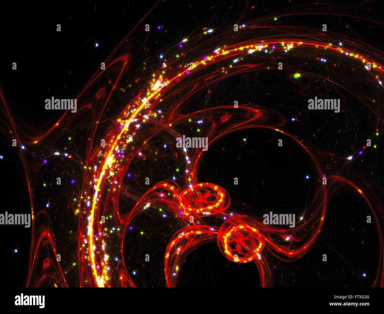 Fantastically translucent abstract nebula with glitter and stars ...