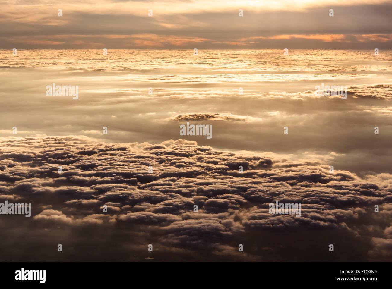 Sunset view high in the air Stock Photo - Alamy