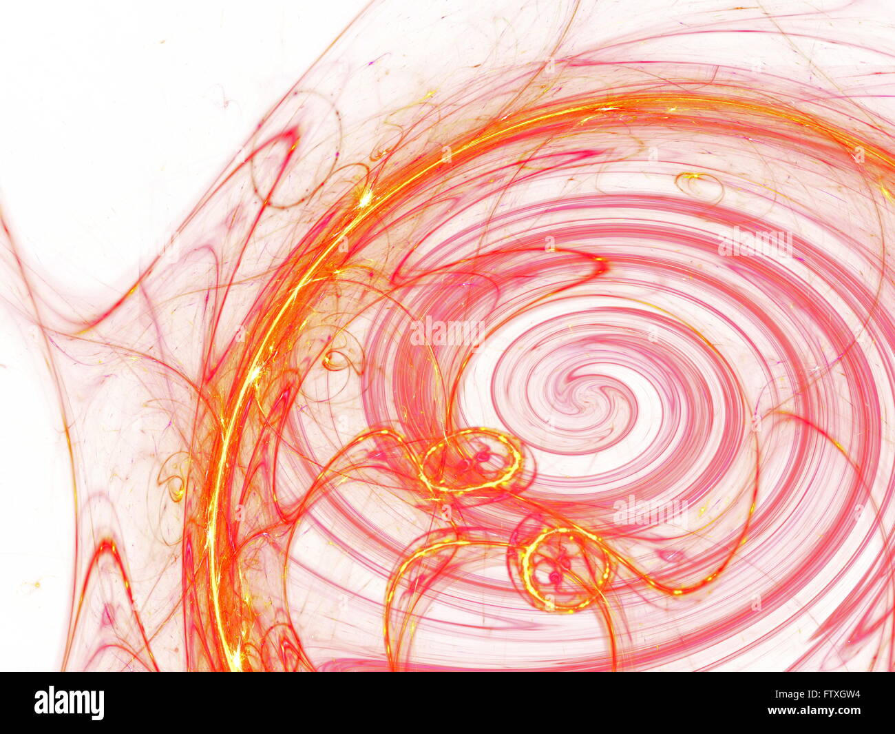 Fantastically translucent abstract red nebula with a complex structure ...