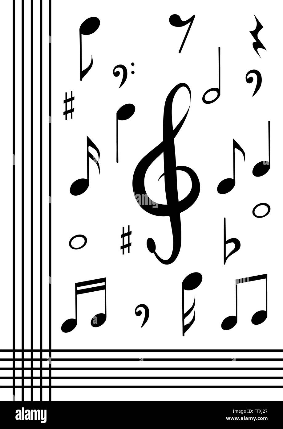 Music note symbols Stock Photo - Alamy