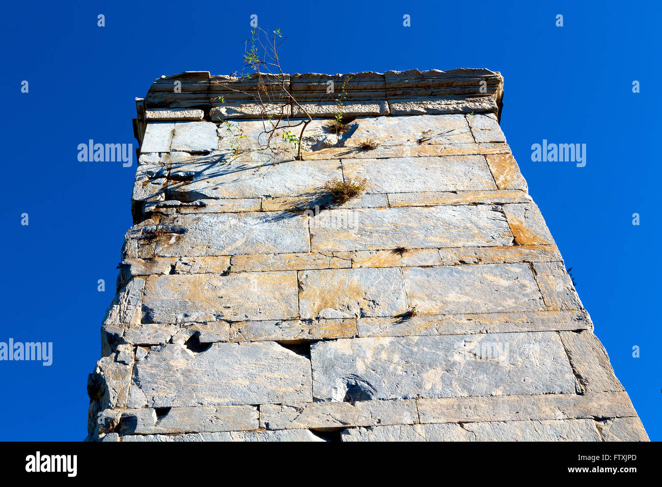 in europe athens acropolis and sky old towert and marble brick Stock ...