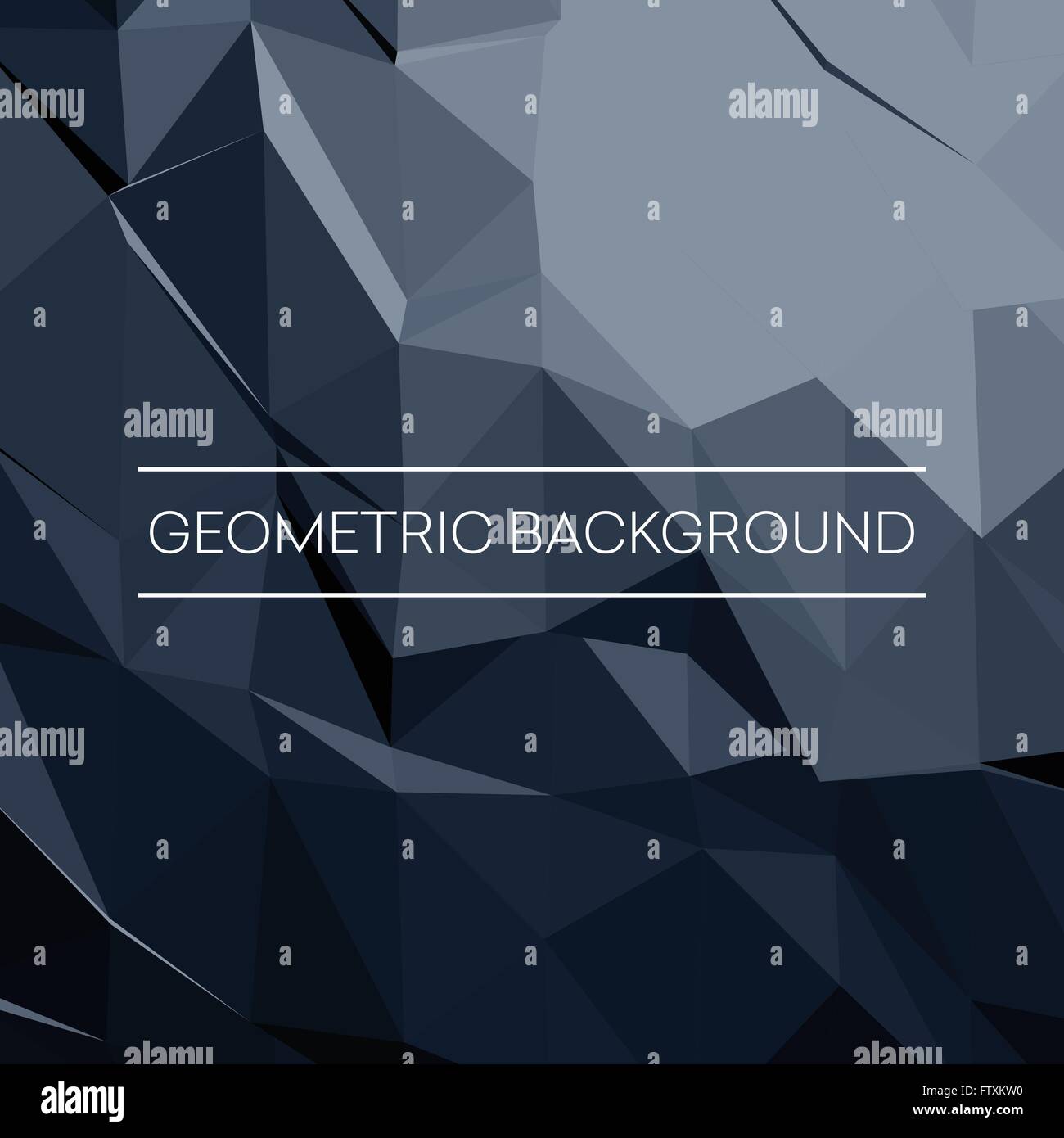 Geometric pattern, triangles vector background in black and gray tones ...