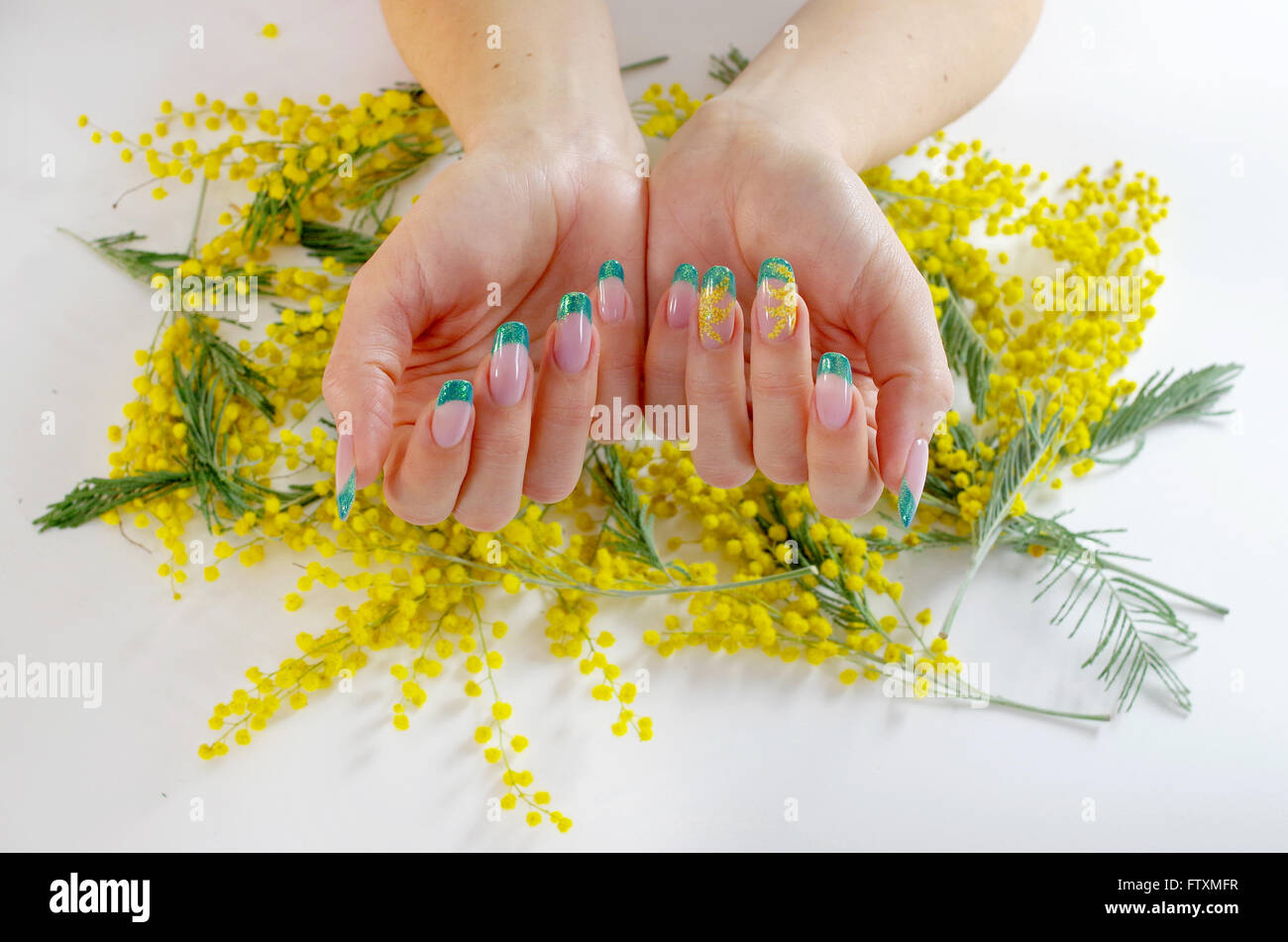 Floral hands hi-res stock photography and images - Alamy