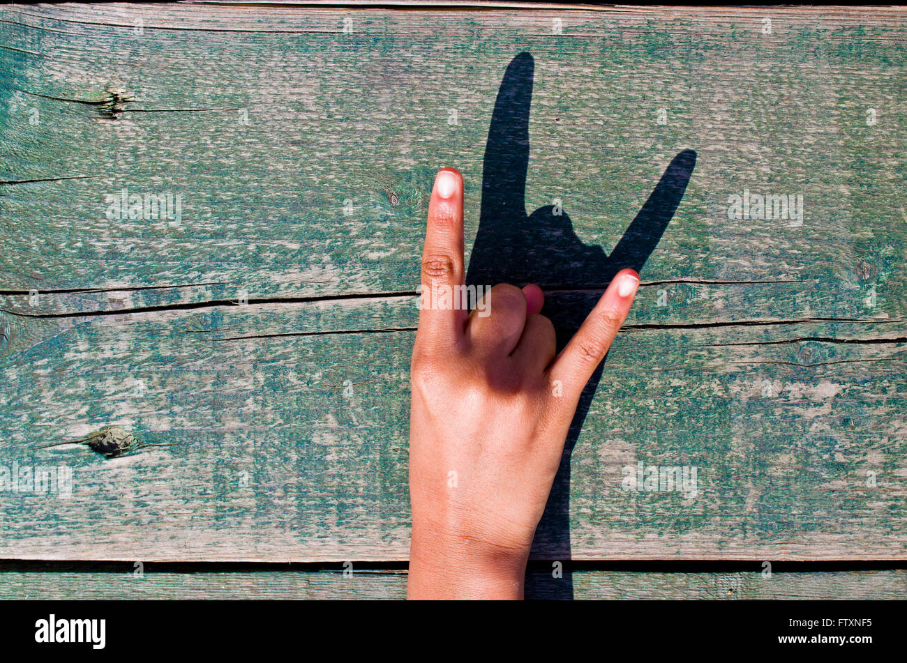 Close-up of human Hand making a shaka sign Stock Photo - Alamy