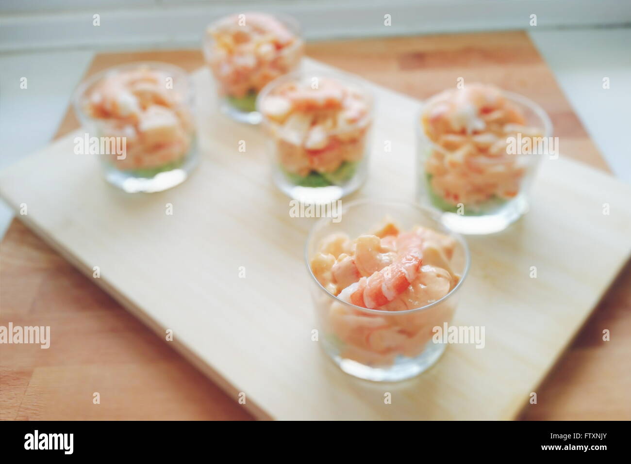 Prawn cocktail appetizers Stock Photo - Alamy