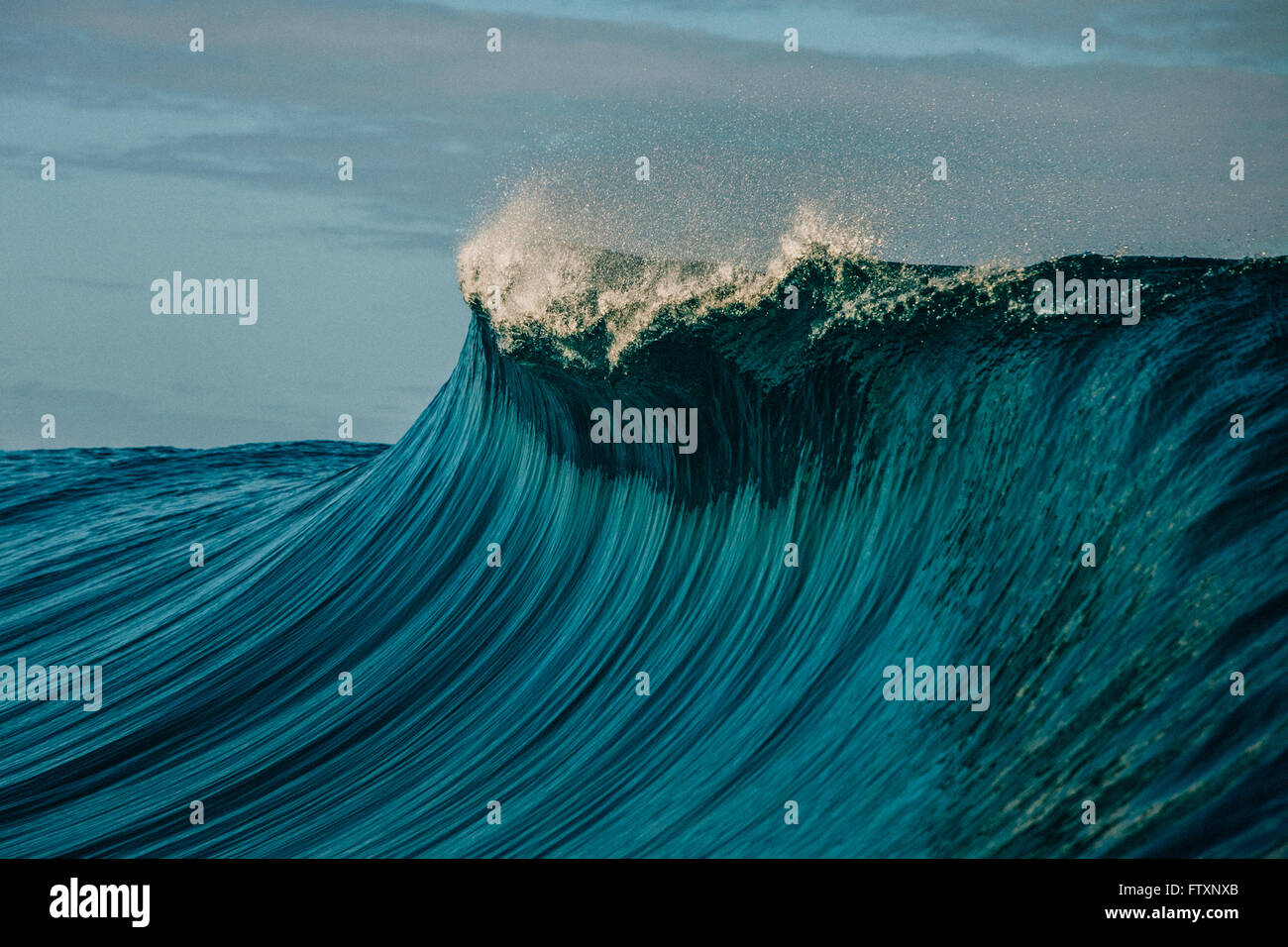 Wave crashing over reef, Tahiti, French Polynesia Stock Photo - Alamy