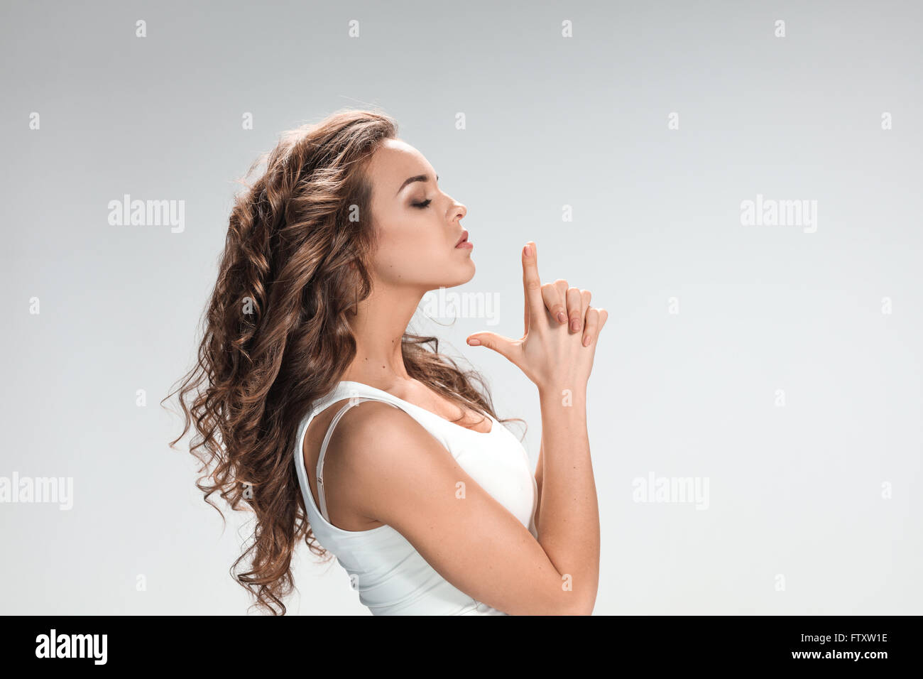 The portrait of violent and militant woman Stock Photo - Alamy