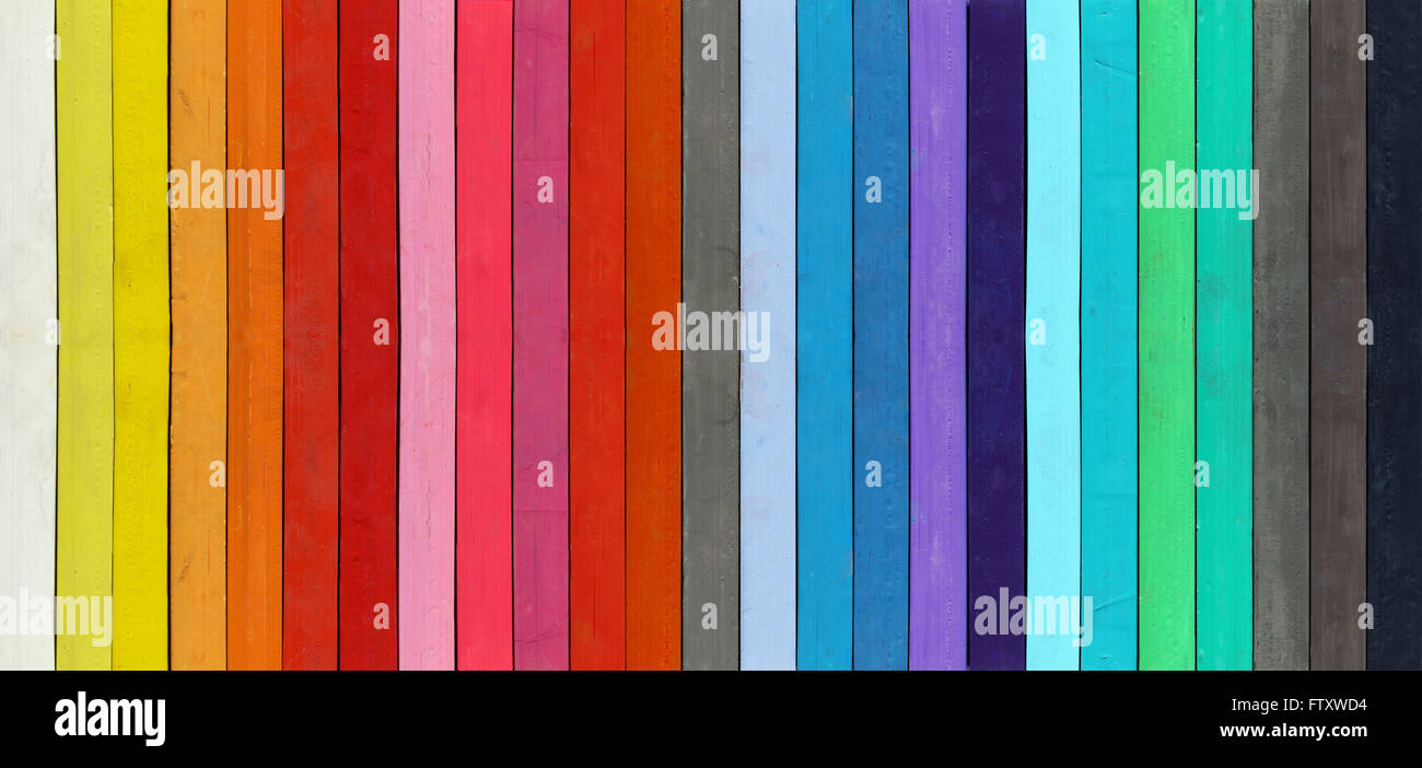 Color range - macro - detail of the colored pastels - crayons Stock ...