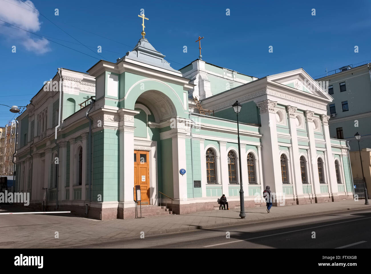 Moscow, Temple of the Trinity on Gryazeh at Pokrovsky Gates, street ...
