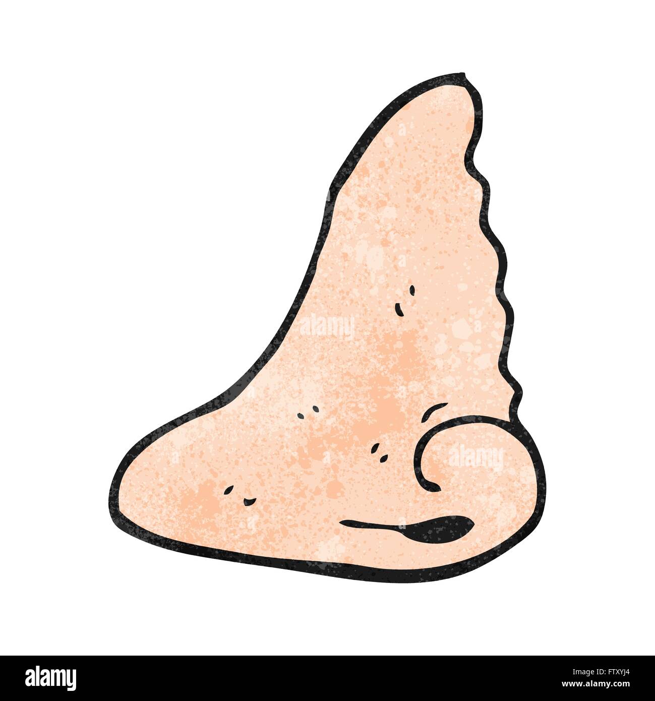 freehand textured cartoon human nose Stock Vector Image & Art - Alamy