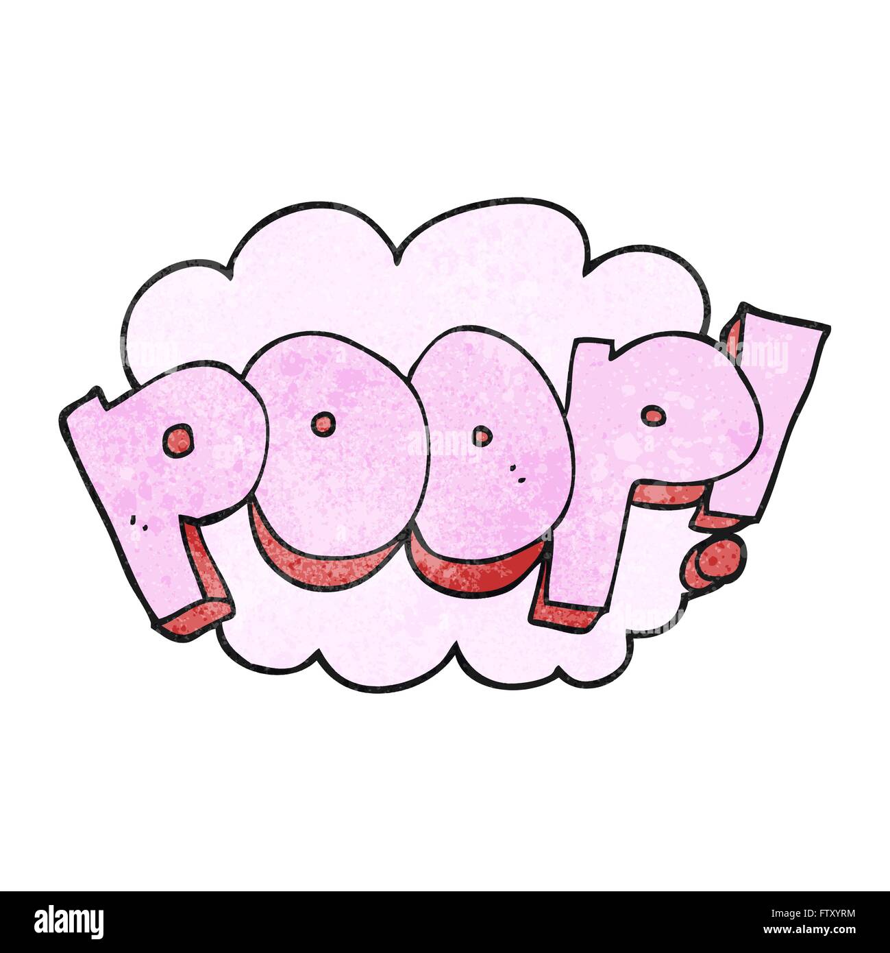 freehand textured cartoon poop! text Stock Vector Image & Art - Alamy