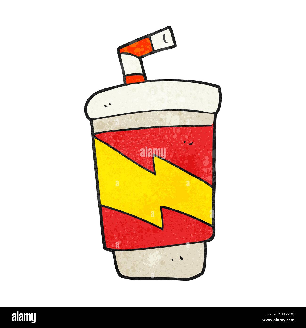 freehand textured cartoon soda drink Stock Vector Image & Art - Alamy