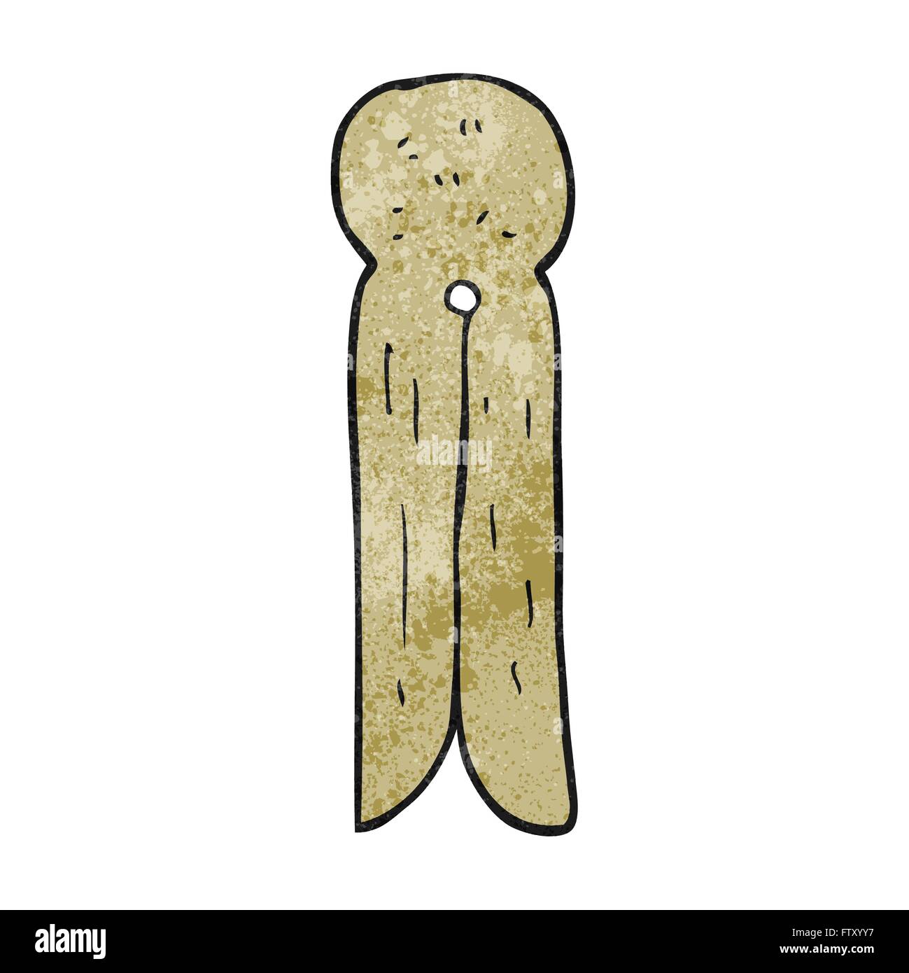 freehand textured cartoon old style wooden peg Stock Vector Image & Art ...