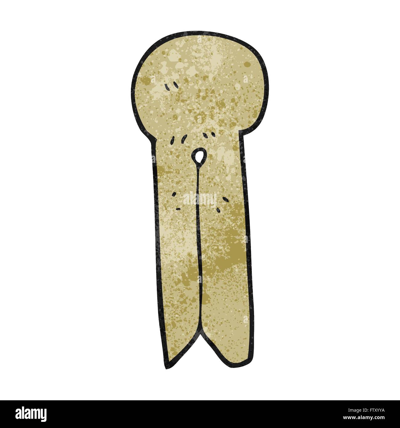 freehand textured cartoon old style wooden peg Stock Vector Image & Art ...