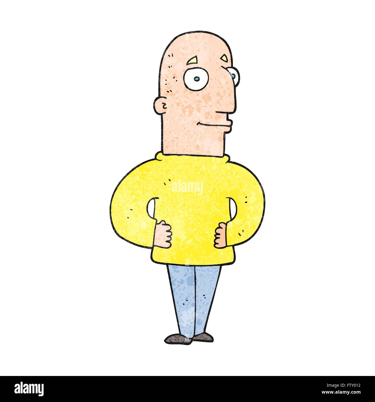 freehand textured cartoon content man Stock Vector Image & Art - Alamy