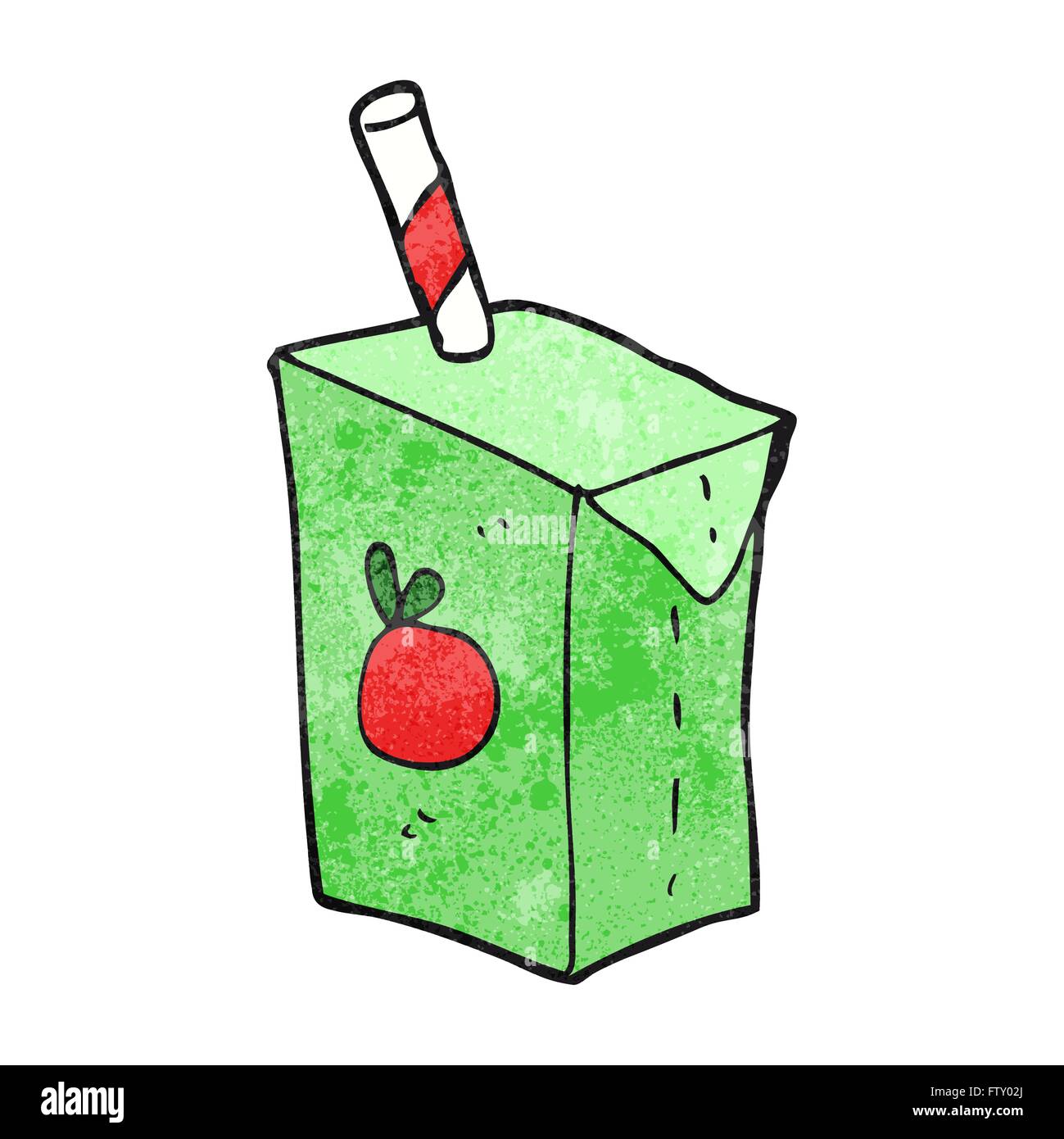 freehand textured cartoon juice box Stock Vector Image & Art - Alamy
