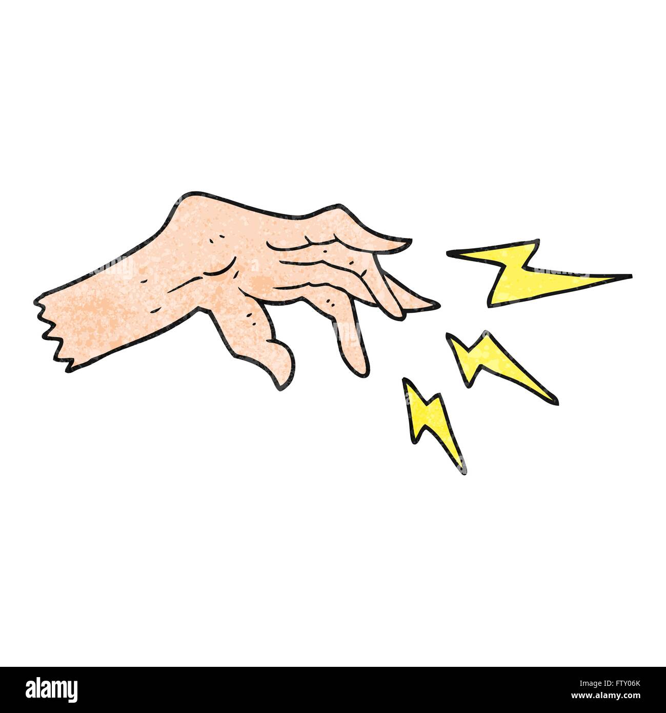 freehand textured cartoon hand casting spell Stock Vector Image & Art ...