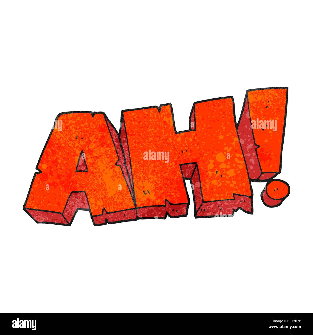 freehand textured cartoon AH! shout Stock Vector Image & Art - Alamy