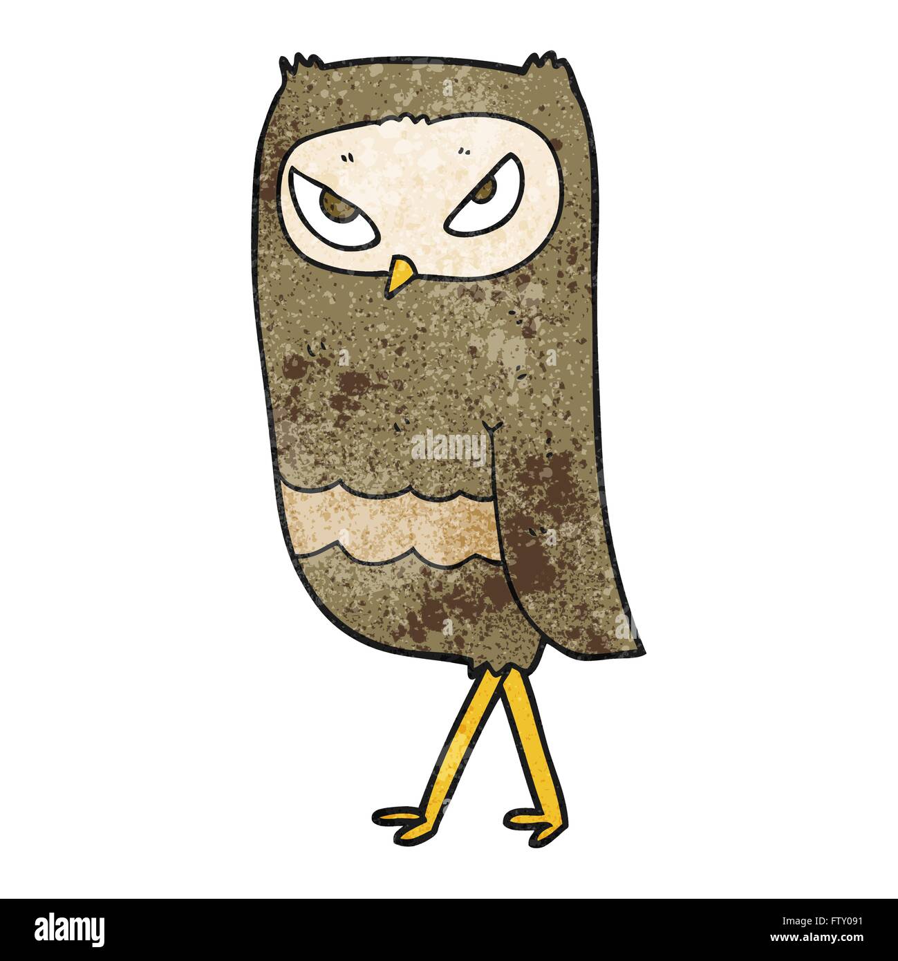 freehand textured cartoon owl Stock Vector Image & Art - Alamy