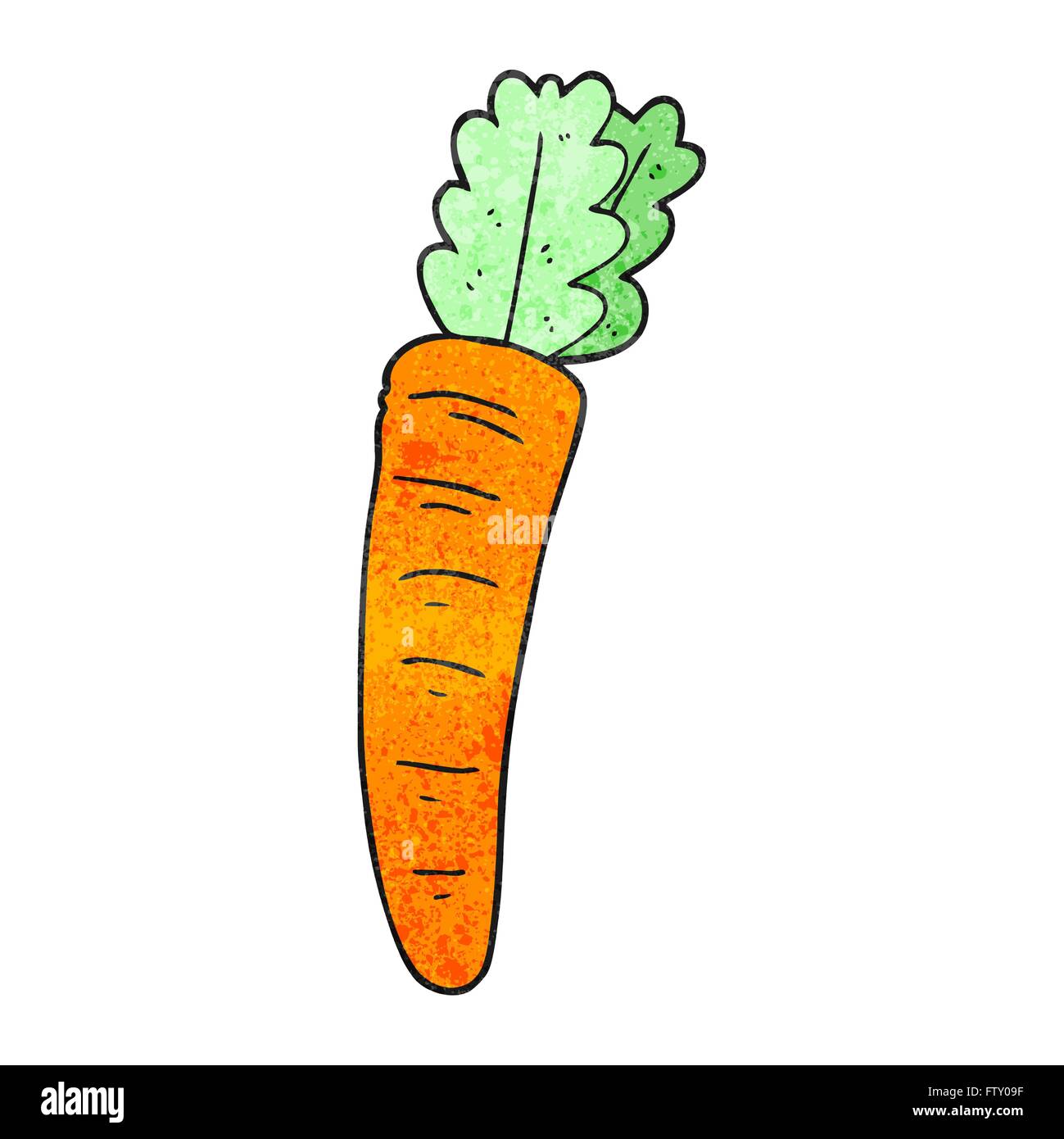 freehand textured cartoon carrot Stock Vector Image & Art - Alamy