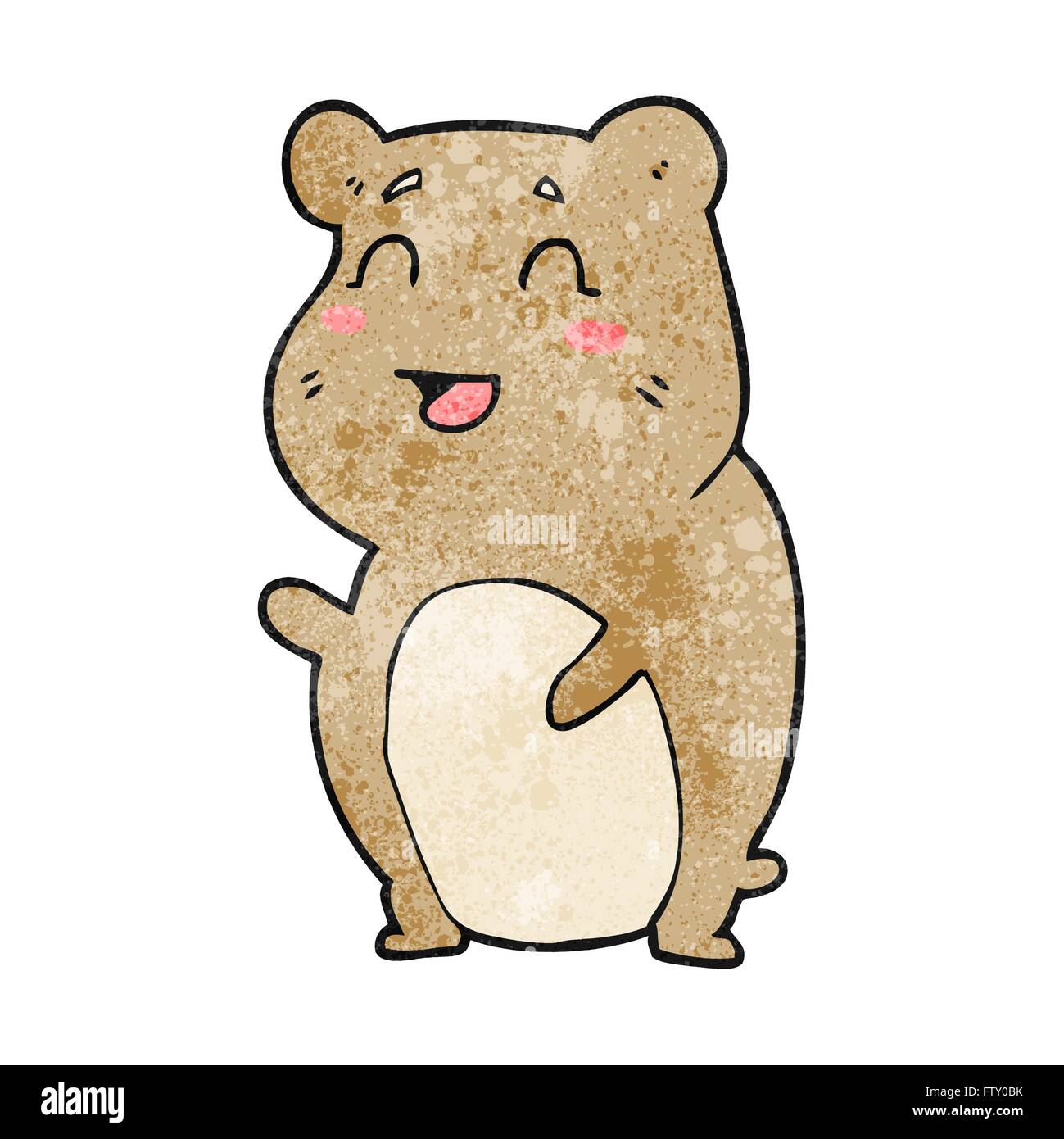 freehand textured cartoon cute hamster Stock Vector Image & Art - Alamy