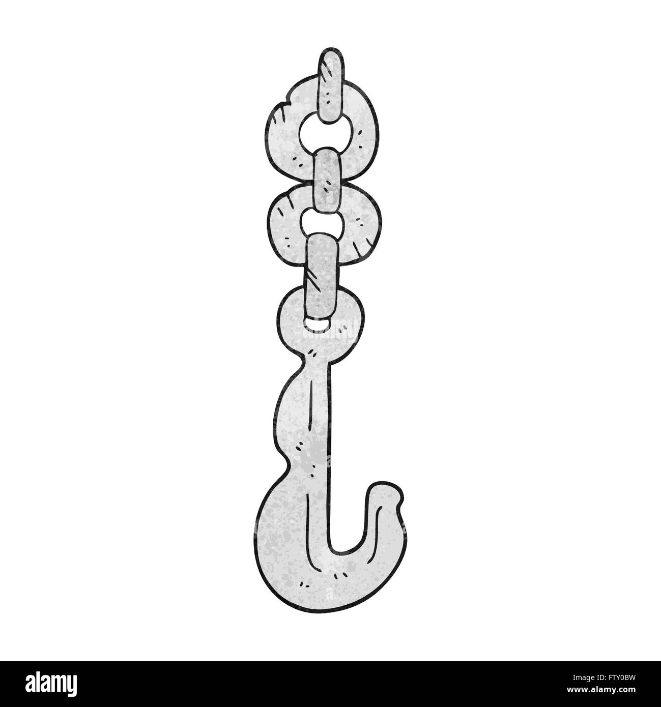 freehand textured cartoon hook and chain Stock Vector Image & Art - Alamy