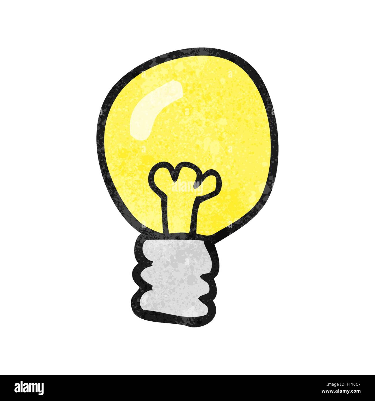 freehand textured cartoon light bulb Stock Vector Image & Art - Alamy