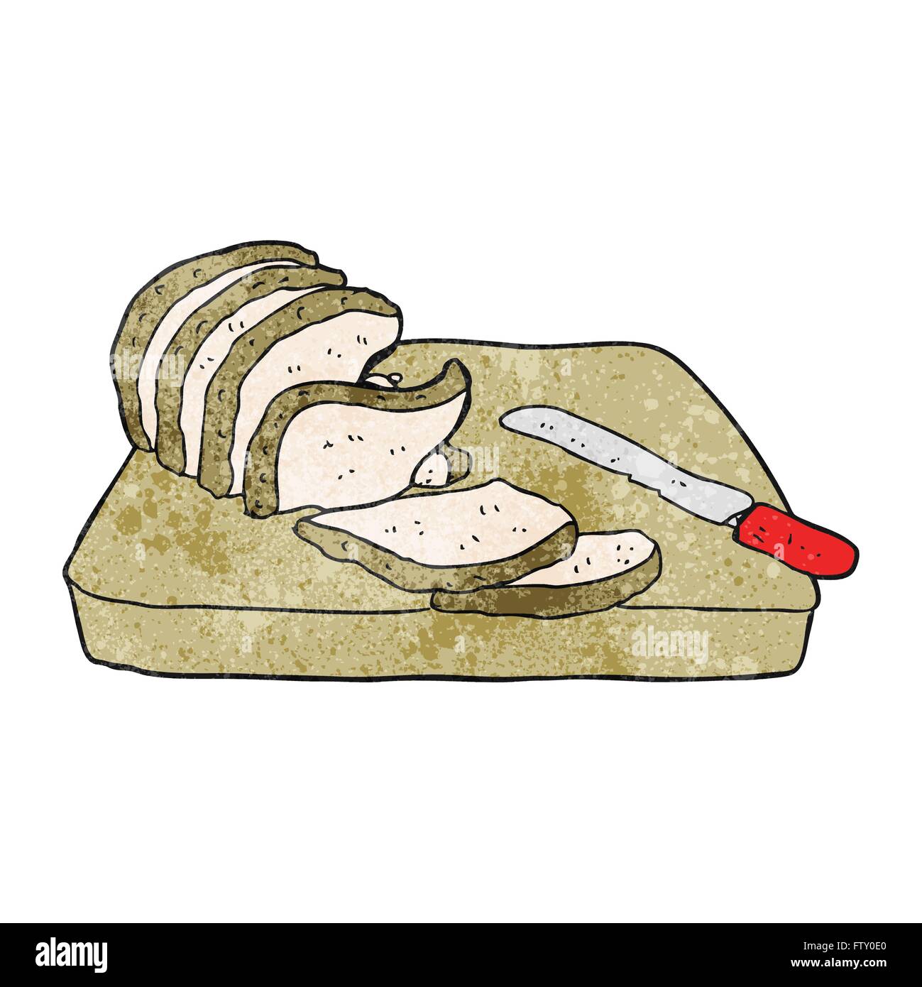 freehand textured cartoon sliced bread Stock Vector Image & Art - Alamy