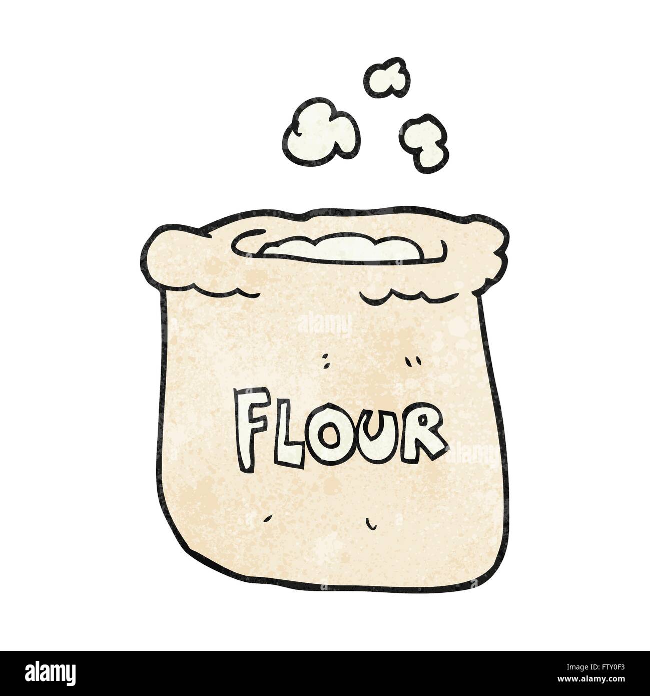 freehand textured cartoon bag of flour Stock Vector Image & Art - Alamy
